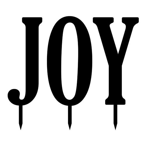 Steel JOY Letters For Outdoor Christmas Decoration