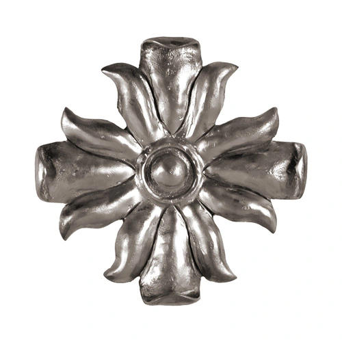 Forged Steel Flower. 6-5/16" W, 6-5/16" H, .82 lbs