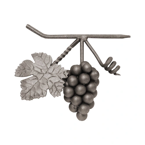 Forged Steel Grape Cluster, Smooth. 1/4" Stem, 2-9/16" W, 5-1/8" H, 1. ...