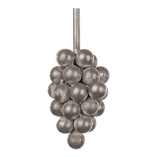 Forged Steel Grape Cluster, Smooth. 1/4" Stem, 2-9/16" W, 5-1/8" H, 1. ...
