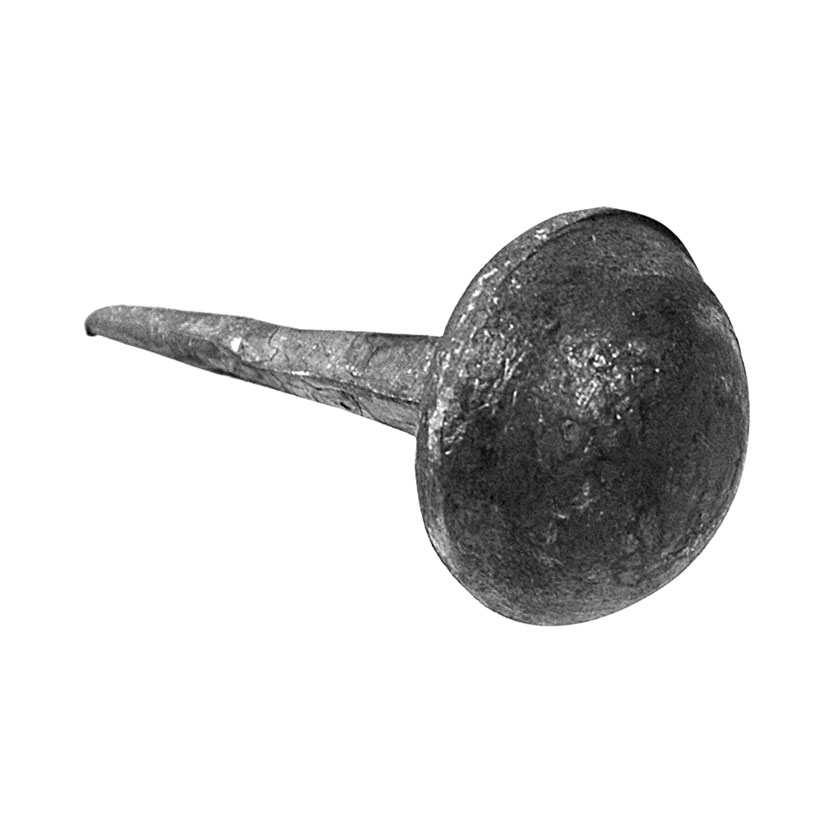 Hand Forged Steel Nail. 7/8" Head, 1/4" Nail, 1-3/4" Nail Length.