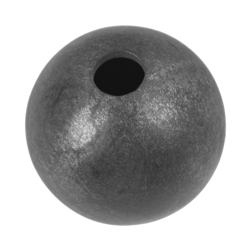 Forged Steel Ball, Fits Over 3/4" Round, 2-3/8" Diameter, Hole on One ...