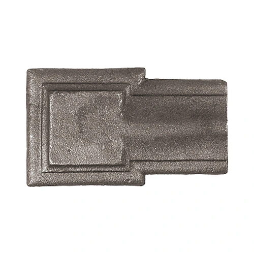Cast Steel Square End Piece For 1-15/16" Width Molded Cover Rail. 3-15/ ...
