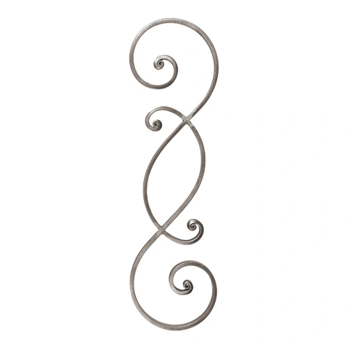 Forged Steel Double S Scroll, 6-11/16" W, 23-5/8" H, 4.18 lbs