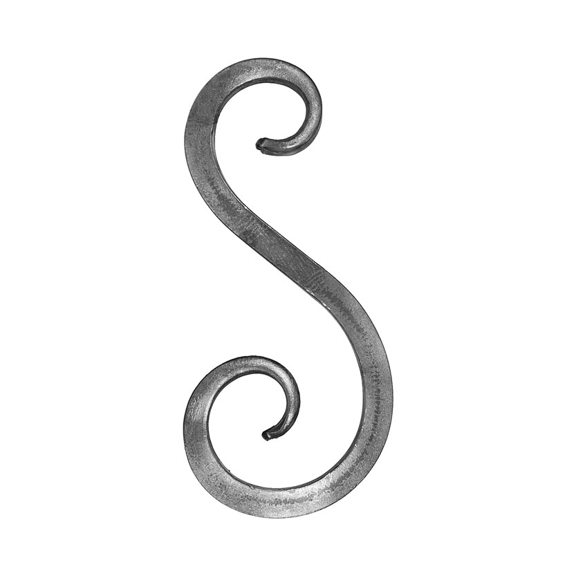 Forged Steel S Scroll with Imperial Scroll Ends. 3-15/16" W, 7-7/8" H ...