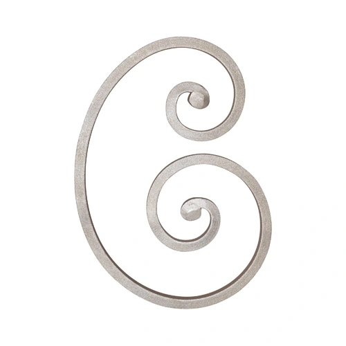 Forged Steel C Scroll with Hand Forged Ends. 8-7/16" W, 12-3/16" H, 3 lbs