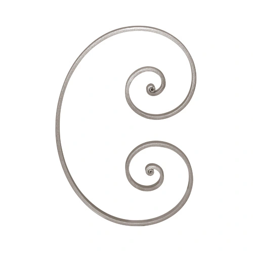 Forged Steel C Scroll. 9-1/16" W, 13" H, 2.18 lbs