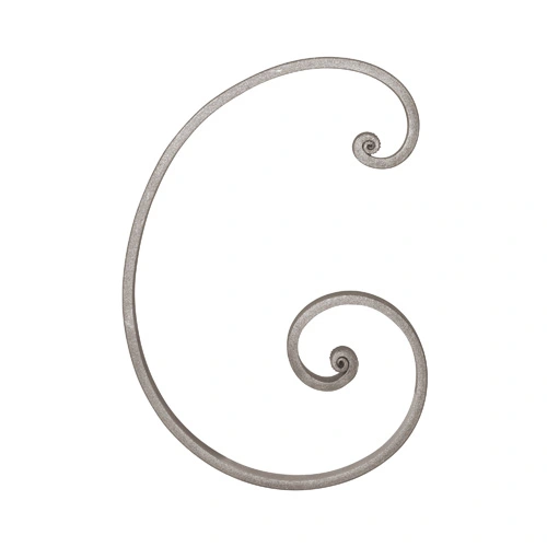 Forged Steel C Scroll. 9-1/16" W, 13" H, 2.18 lbs