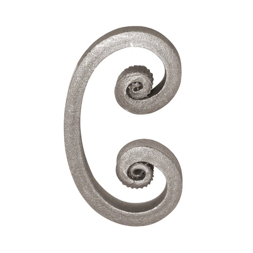 Forged Steel Fancy C Scroll. 2-3/4" W, 3-15/16" H, .62 lbs