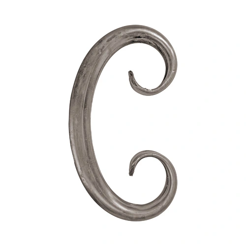Forged Steel Tubing C Scroll. 3-15/16" W, 5-7/8" H, .53 lbs