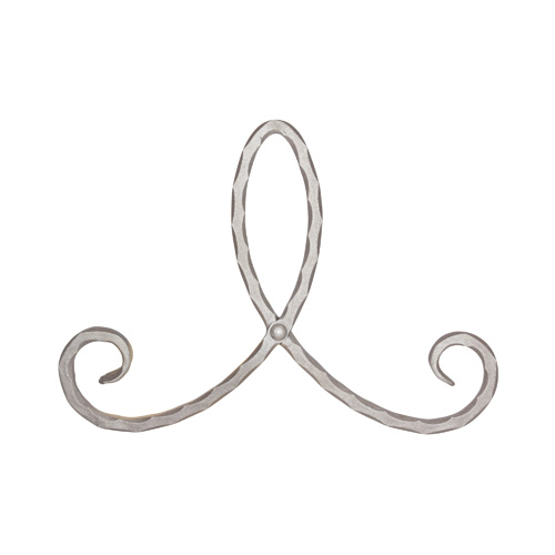 Hand Riveted and Hammered Steel Scroll