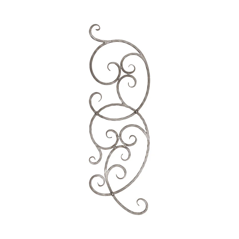Forged Steel Level Panel, Fancy Scrollwork. 11-3/4" W, 22-7/16" H, 6. ...