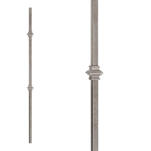 Wrought Iron Baluster, 1/2" 16GA Plain Square tubing, Double Knuckles ...