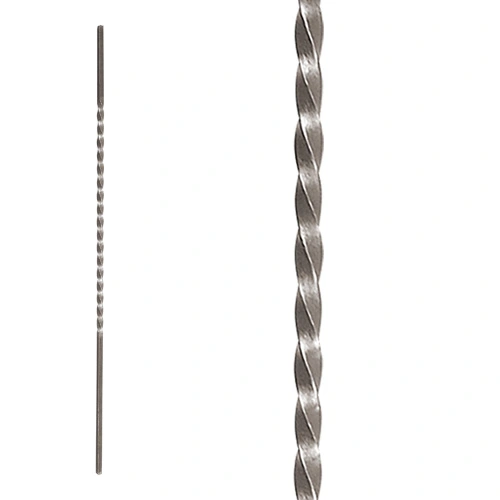 Forged Steel Baluster, Single Twist. 9/16" Sq, 45-1/4" H, 3.89 lbs