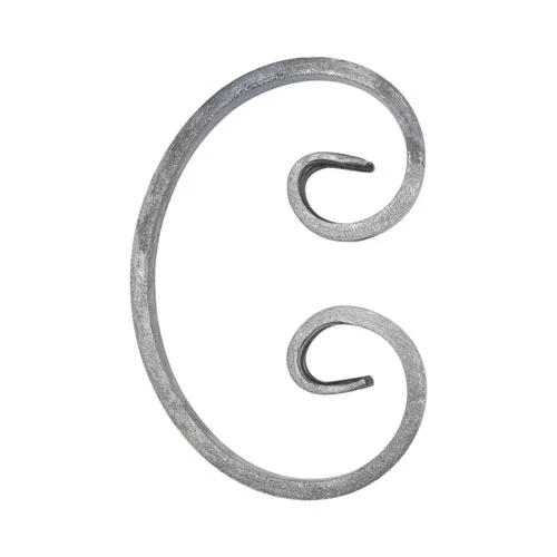Forged Steel C Scroll with Hot Hammered Ends