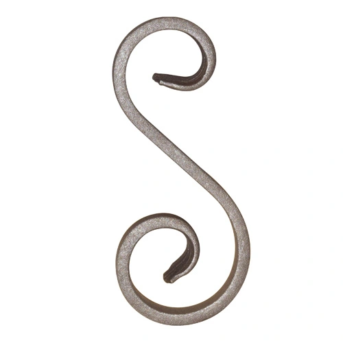 Forged Steel S Scroll with Fishtail Ends