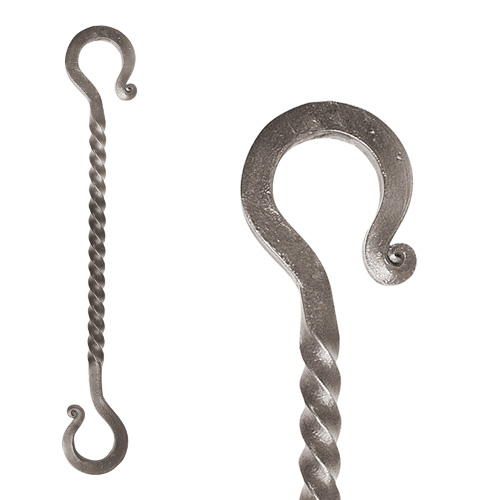 Forged Steel Twisted S-Hook. 1-3/8" W, 9-13/16" H, .42 lbs