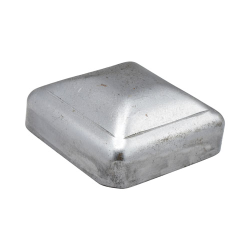 Pressed Galvanized Steel Post Cap, Fits Over 1-1/4" x 1-1/4" Sq, .034 lbs