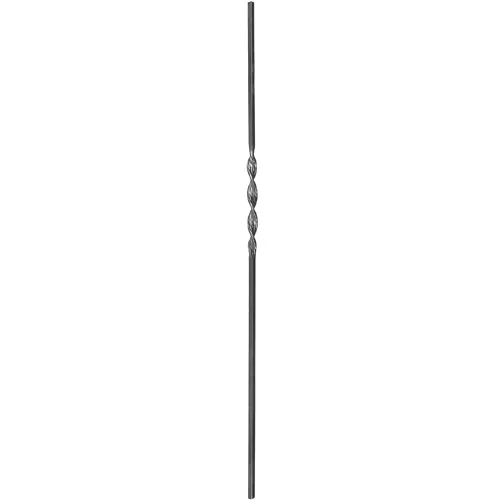 Wrought Iron Baluster, Single Center Ribbon Twist, 9/16" Sq, 45-1/4" H ...