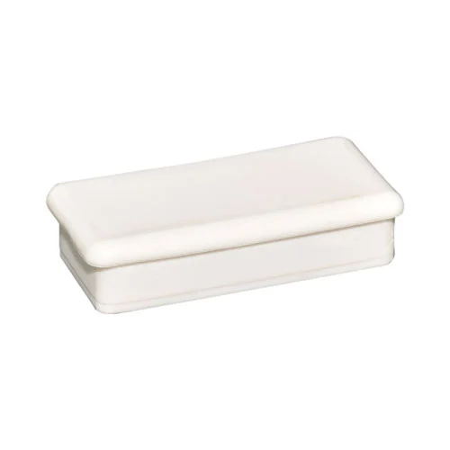 Plastic Tubing Plug, 1" x 2" Rectangular, 16 Gauge, White