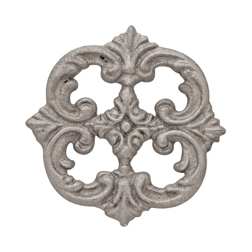 Cast Iron Rosette, Slotted, Single Faced. 4-5/8" Diameter, .40 lbs