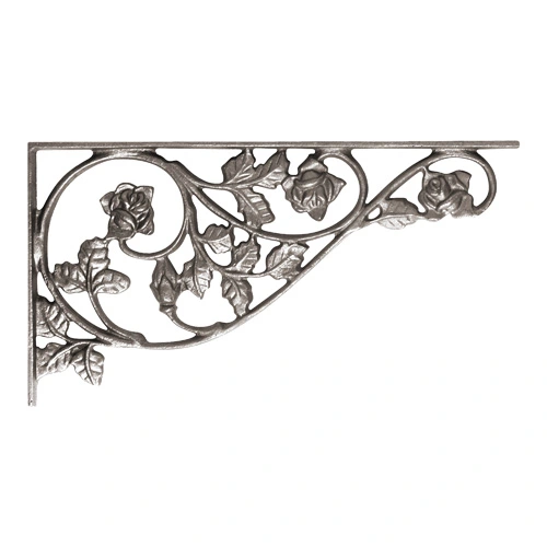 Rose Design Cast Iron Corner Bracket