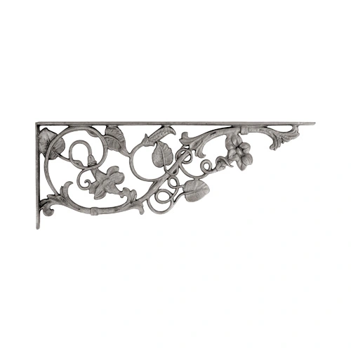 Cast Iron Corner Bracket, Morning Glory Design, Double Faced. 29" W, 10 ...