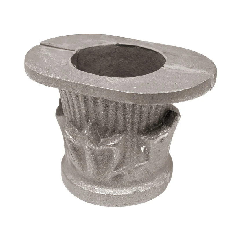 Cast Iron Post Topper, 2-Halves. 5-11/16" Depth, 3-1/8" Hole, 2-3/16" W ...