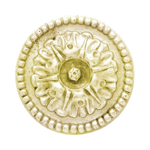 Polished Brass Rosette, Single Faced, Threaded Hole 1/4", 3-9/16 ...