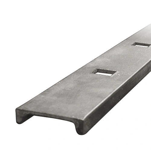 Punched Channel, 1-1/2" x 1/2" x 1/8", 4" Centerline Hole Spacing, 3-1/ ...