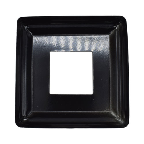 Powder Coated Black Steel Base Plate Cover, Fits 2" Posts